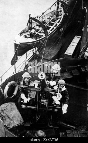 Gun on board the British merchant ship Mauretania. [automated ...