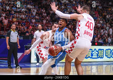 Giannis Antetokounmpo (Greece) against Croatia. FIBA Olympic Qualifying ...