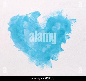 Light blue hand drawn watercolor circular frame background texture with ...
