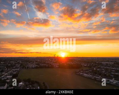 Sunset sky over Donaghmede Park Stock Photo - Alamy