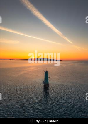 Sunrise at North Bull Lighthouse Stock Photo - Alamy