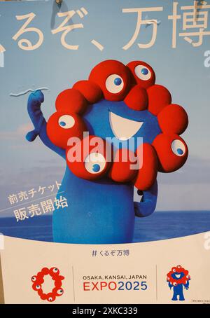 OSAKA, JAPAN - 2025: 2025 Osaka, Kansai Expo - view over the sea from ...