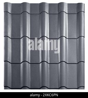 Lightweight galvanised steel roofing sheet isolated on white background ...