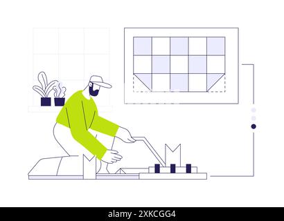 Cutting tiles abstract concept vector illustration Stock Vector Image & Art - Alamy