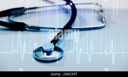 Doctor's stethoscope and pulse regulator Stock Photo - Alamy