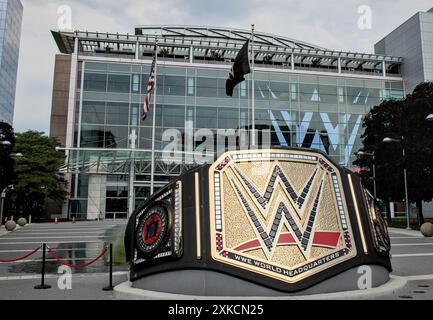 The exterior of the headquarters of the WWE, World Wrestling ...