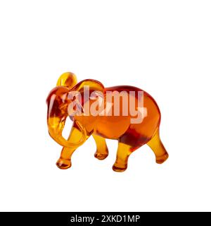 decorative object amber resin figure isolated on white background Stock ...