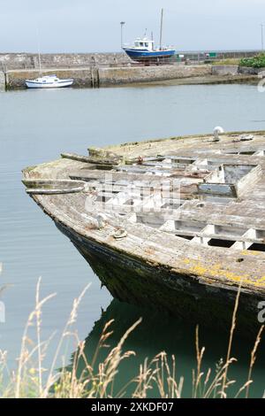 Drummore, Galloway, Scotland old ship wreck of HMS Pagham minesweeper ...