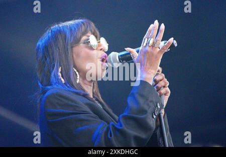 Shaznay Lewis performing at the Flackstock festival at Englefield House ...