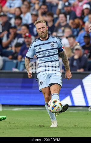 July 7, 2024: Sporting Kansas City midfielder Memo Rodriguez (8) signs ...