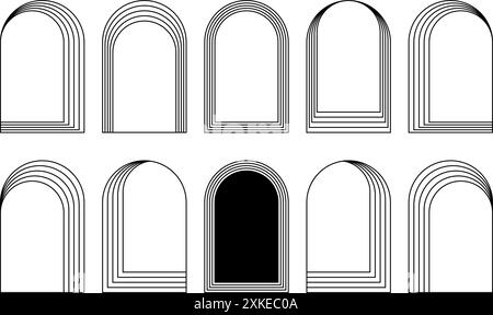 Art Deco frames minimalist collection. Elegant luxury borders and ...