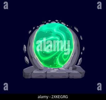 Fantasy fairytale game magic portal door. Cartoon vector mystical ...