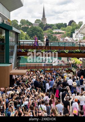 The Princess of Wales with AELTC chair Deborah Jevans leaving the All ...