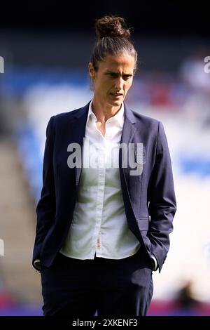Spain head coach Montse Tome before the UEFA Women's Euro 2025 Group B ...