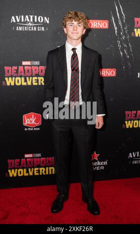 Walker Scobell attends the world premiere of Marvel Studios' "Deadpool ...