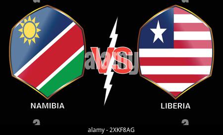 Namibia football team fans with flags of Namibia cheering on stadium ...