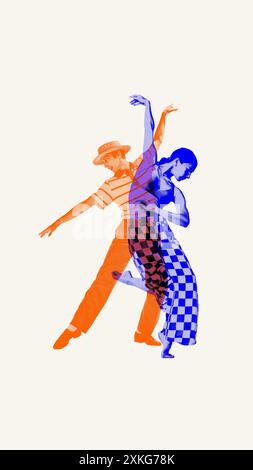 Dynamic fusion of classical elegance and modern street dance, woman ...