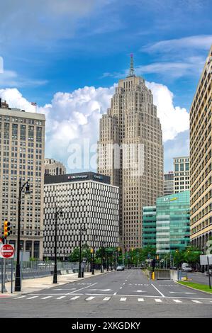 Downtown cityscape, Detroit, USA, 2024 Stock Photo - Alamy