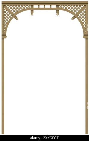 Classic wooden arch and pillars background Stock Vector Image & Art - Alamy