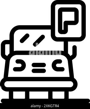 Parking sign indicating a designated area for vehicle parking Stock ...