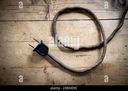Antique Power Plug Stock Photo - Alamy