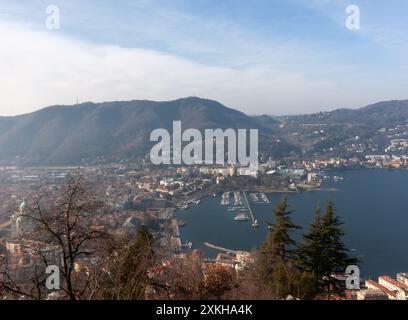 Descent on the Brunate-Como funicular. View from the cockpit, Italy ...