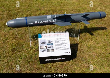 MBDA Sea Venom / ANL missile on show at the Farnborough International Airshow 2024, UK. CW ITP ...