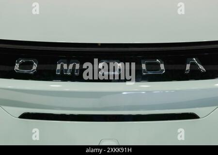 Omoda signs seen during EvX expo at Setia Alam Stock Photo - Alamy