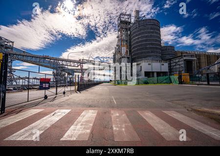 Brisbane, QLD, Australia - Giant silos at Port of Brisbane Stock Photo ...