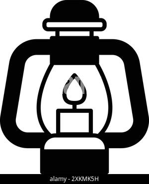 paraffin lamp line icon vector. paraffin lamp sign. isolated contour ...
