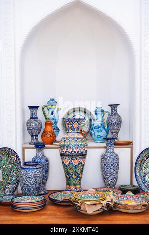 asian Uzbek handmade ceramic vases with hand-painted traditional ...