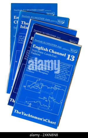 Pile of The Yachtsmans Chart Stanfords all weather charts with The ...