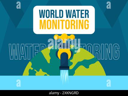 Water Monitoring Day Social Media Illustration Flat Cartoon Hand Drawn ...