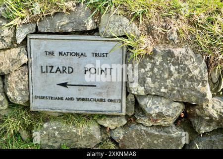 Lizard, Helston, England, UK, July 17, 2024. Vintage sign for Lizard ...