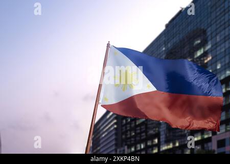 The Philippines flag flying in the air Stock Photo - Alamy