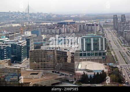This is an aerial view of the five-star Hyatt Terraces Hotel which ...