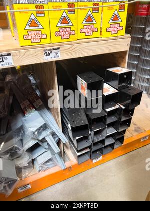 Lumber Section Inside a Home Depot Store Stock Photo - Alamy