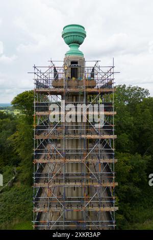 Specialists clean the Bridgewater Monument for the first time since the ...