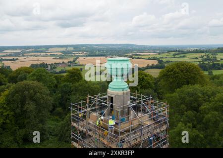 Specialists clean the Bridgewater Monument for the first time since the ...