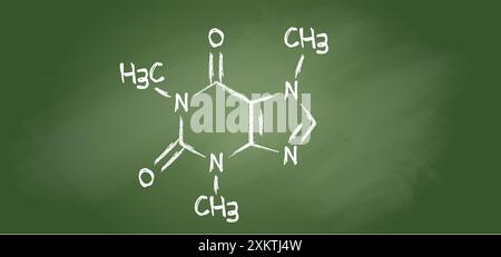 Coffee, caffeine chemical structure, C8H10N4O2. Structural formulas ...