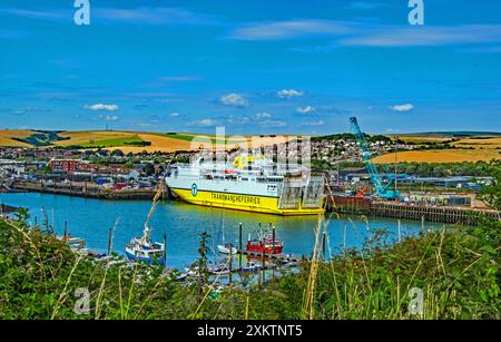 Transmanche Ferries Newhaven/Dieppe ferry docked at Newhaven East ...