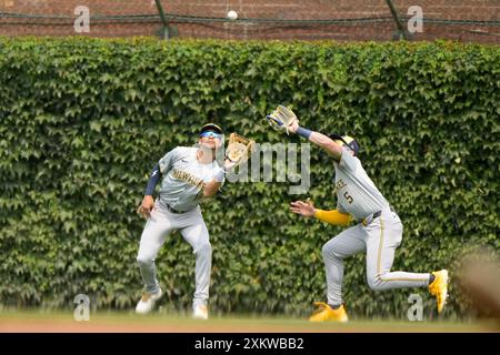 Milwaukee Brewers' Blake Perkins, right, celebrates his two-run home ...