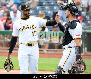 Pittsburgh Pirates catcher Joey Bart follows a foul ball during a ...