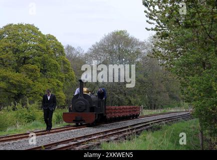 "Winifred" and train at Llangower Stock Photo - Alamy