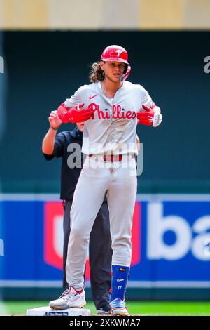 Philadelphia Phillies third baseman Alec Bohm (28) in the eighth inning ...