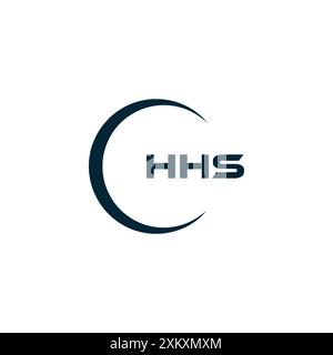 HHS logo. H H S design. White HHS letter. HHS, H H S letter logo design ...