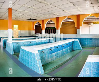 A Wadhu facility, a dedicated space for ritual washing (wudu) before ...