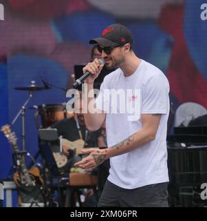 Carl Brave singer during orchestra rehearsals and acoustic test in ...