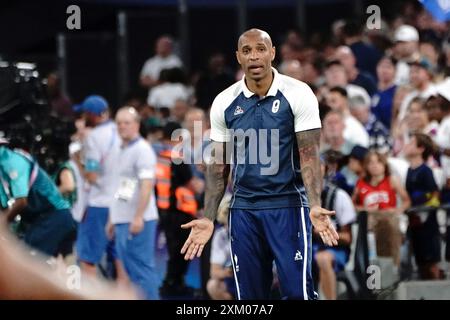 Head coach Thierry Henry of France during the Football, Men's Group A ...