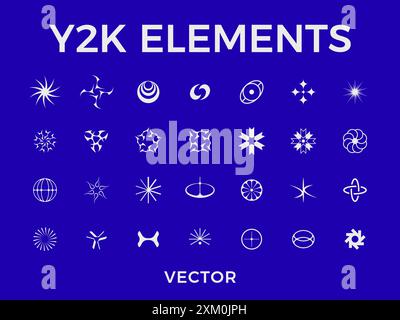 Retro futuristic elements. Y2K aesthetics Stock Vector Image & Art - Alamy